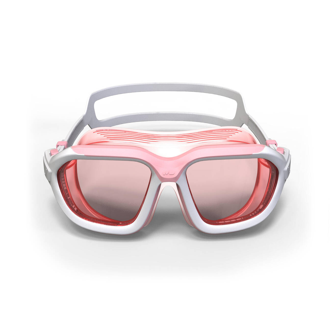 Pool Mask - Active Size Small - Tinted Lenses - Pink / White - Decathlon