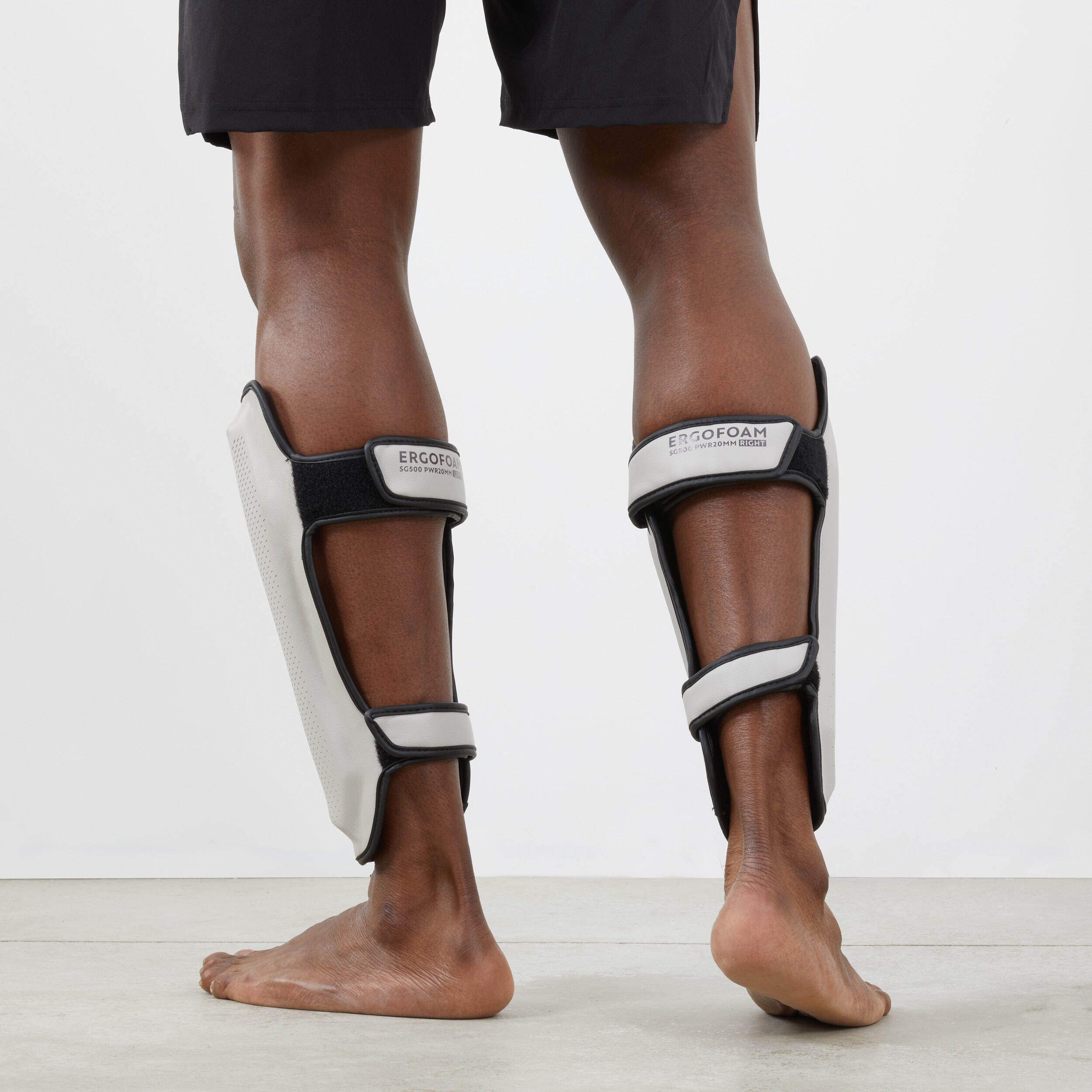 500 Ergo Boxing Shin Guard - Grey - Decathlon