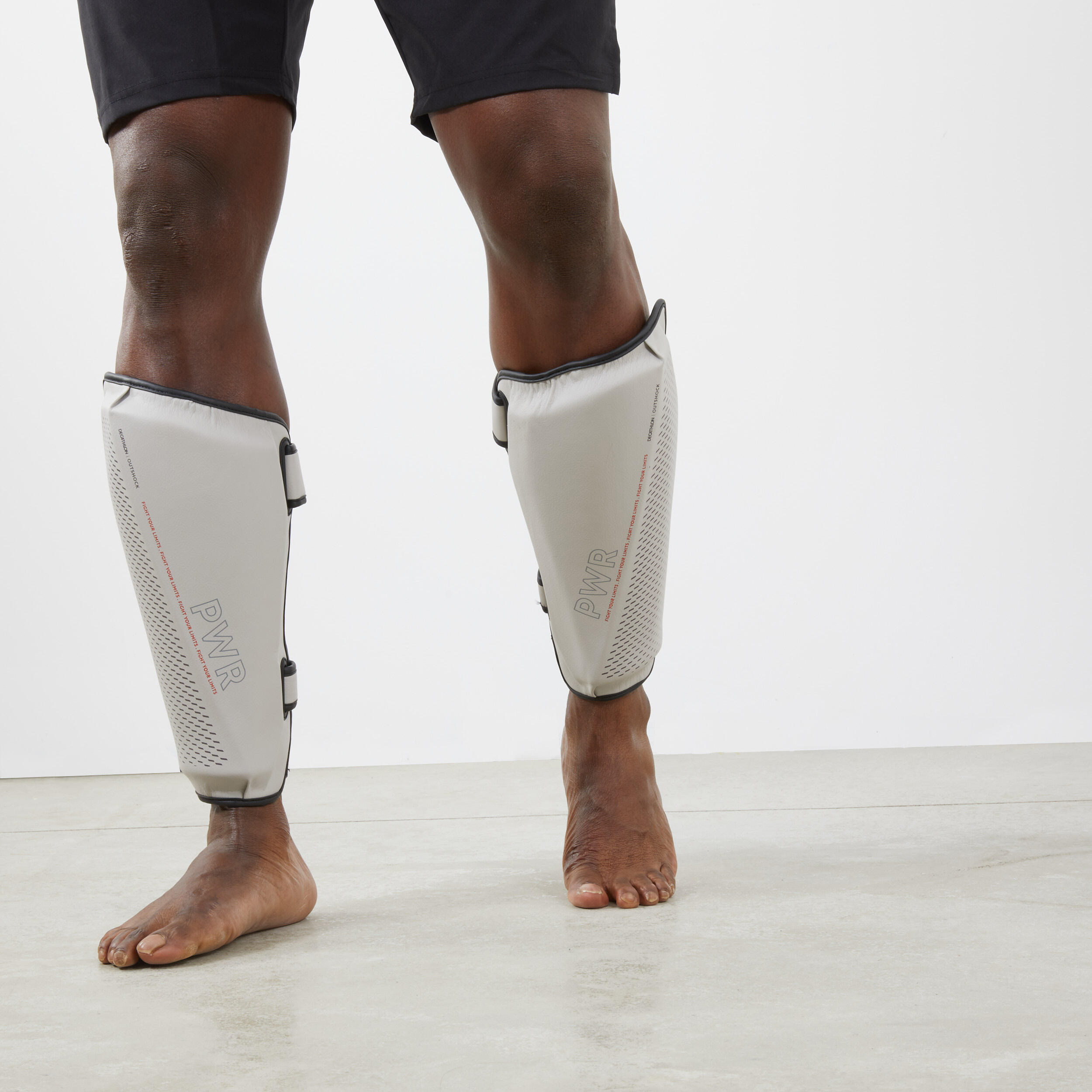 500 Ergo Boxing Shin Guard - Grey - Decathlon
