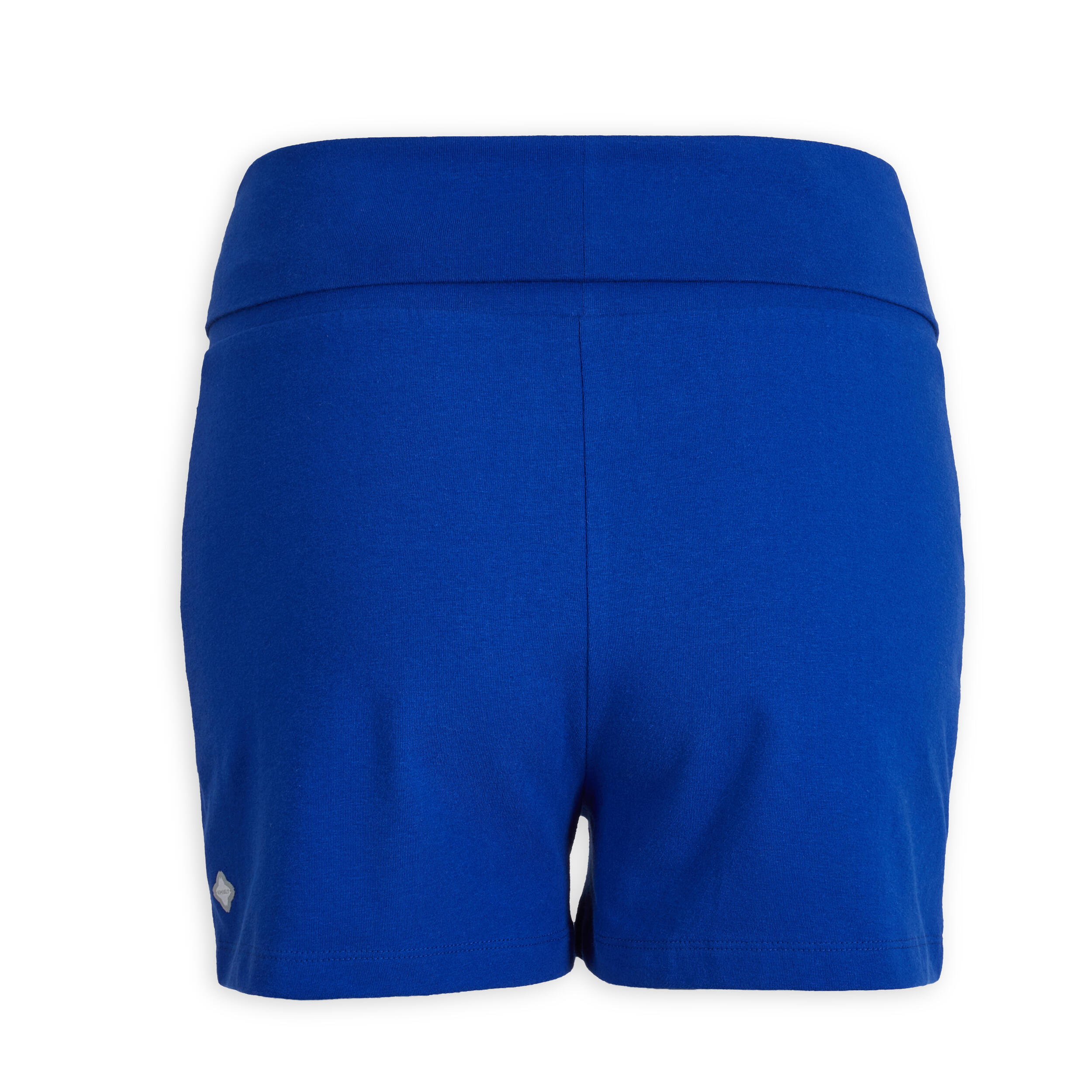 Moteriški ekologiški medvilniniai jogos šortai, mėlyni - „Decathlon“