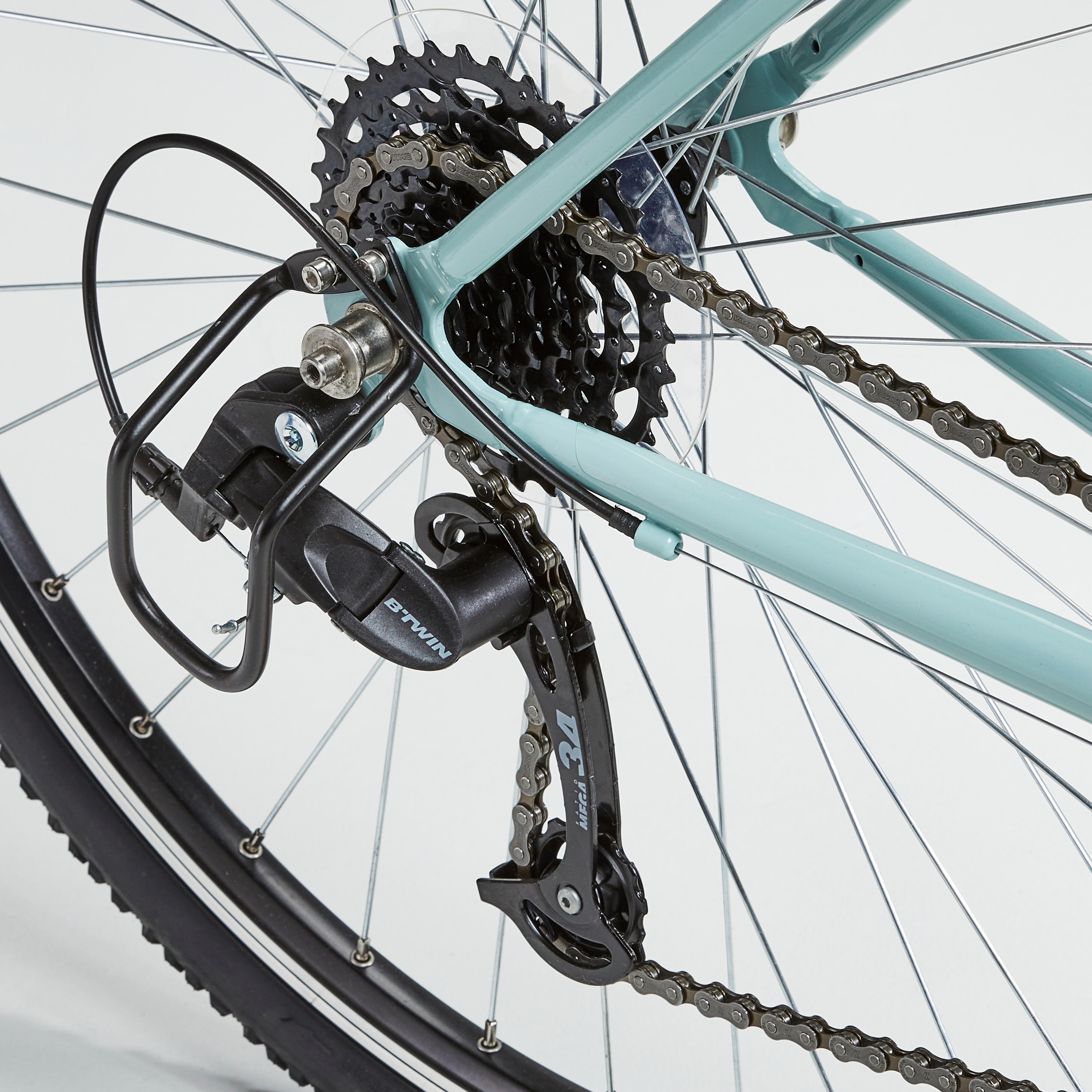 Hybrid Bike With Low Frame Mint - 120 Series - Decathlon