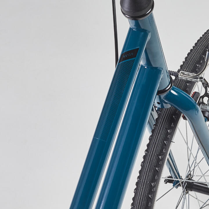HYBRID BIKE RIVERSIDE 120 LOW FRAME - BLUE RIVERSIDE - Decathlon
