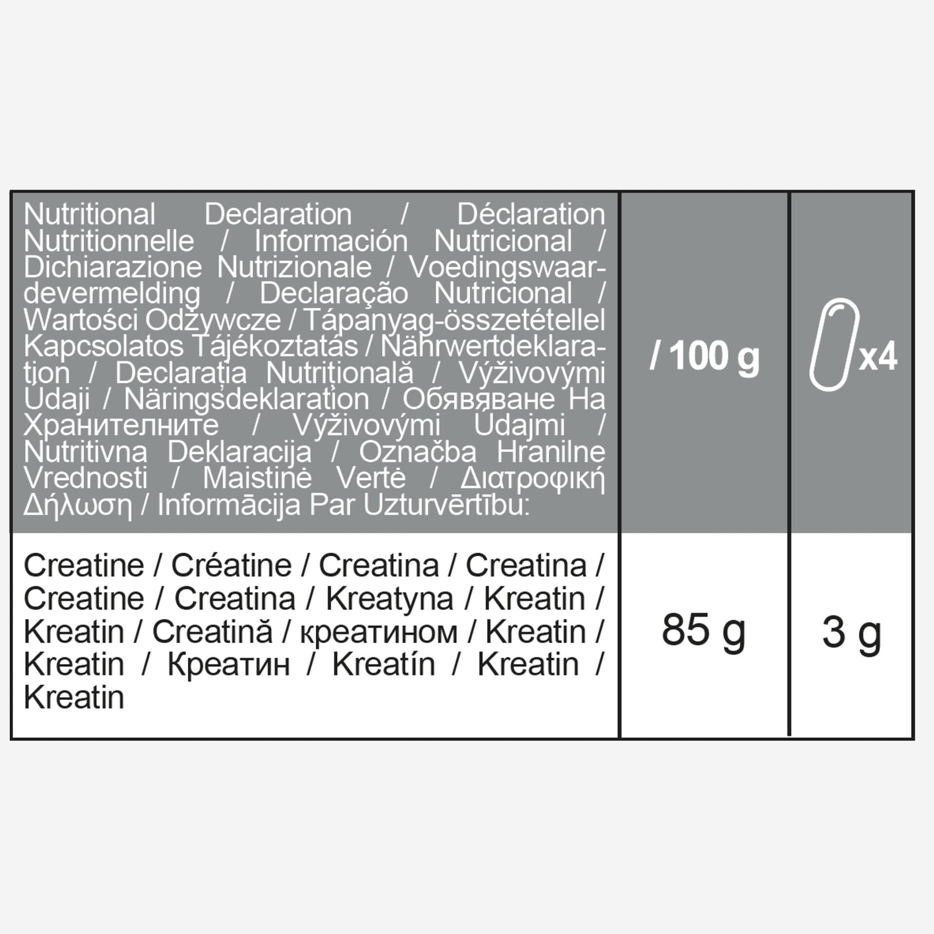 Creapure® certified monohydrate creatine capsules