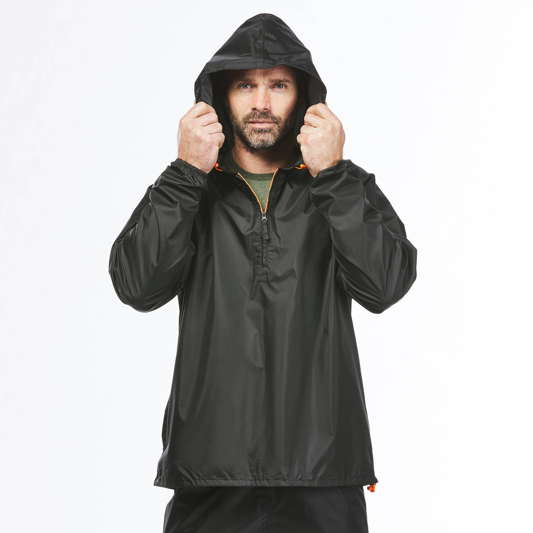 Buy Men’s Country Walking Raincoat - NH100 Black Online | Decathlon