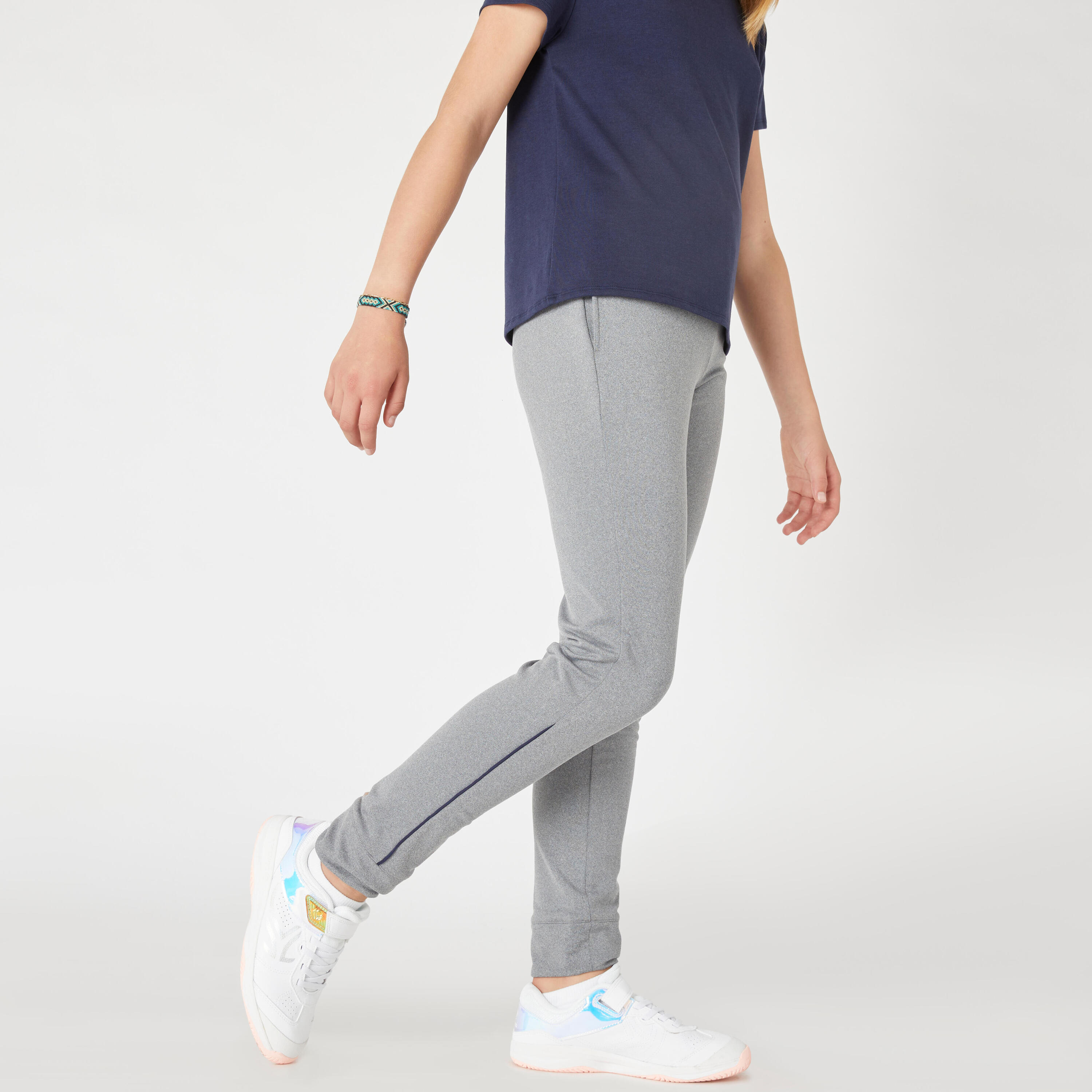 Calças S500 Menina Respiráveis Sintéticas Cinzento-Claro | Decathlon