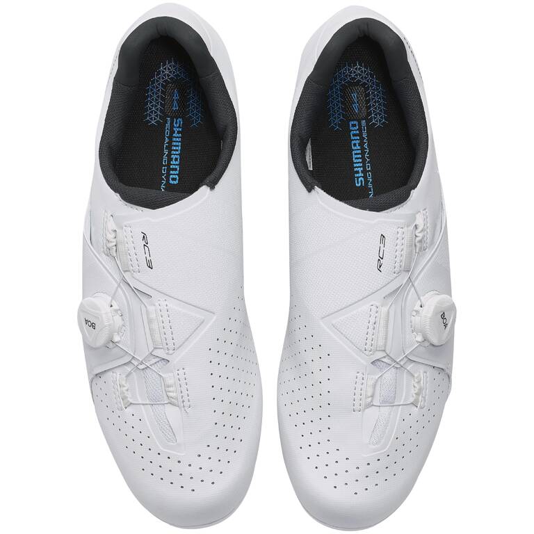 Shimano Road Bike Shoes RC3 White - Wide - Decathlon