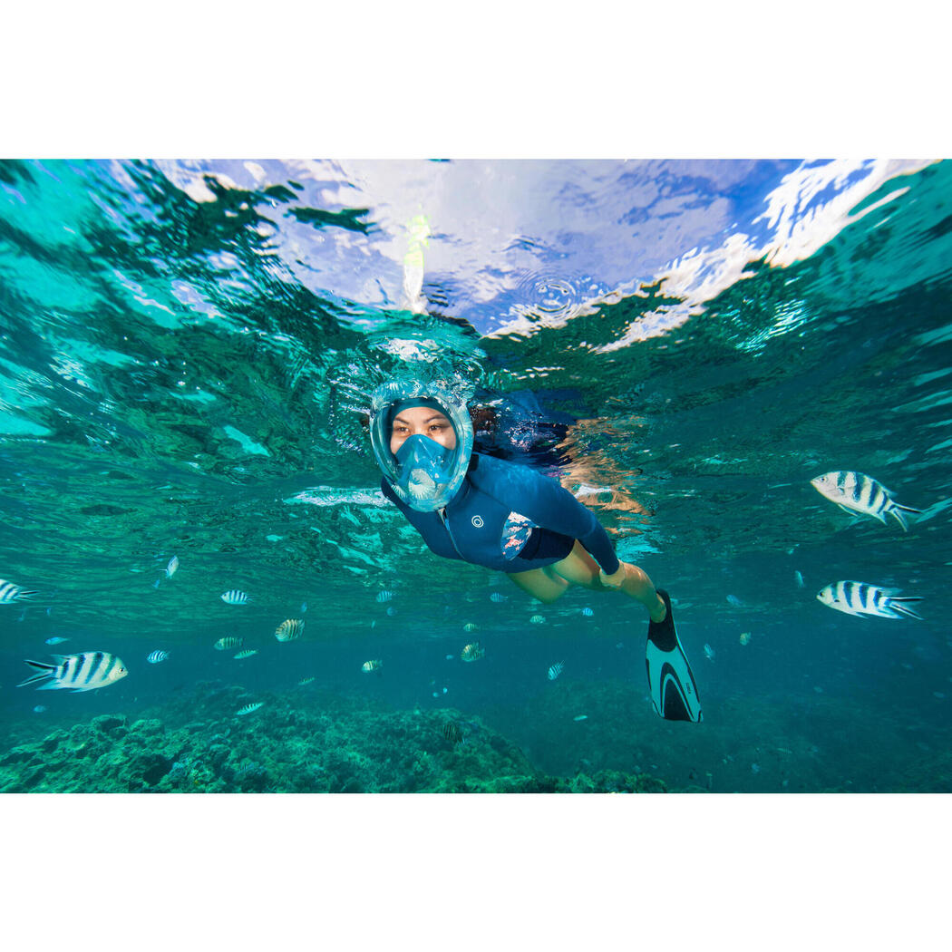SUBEA - Mască Easybreath+ 540 Snorkeling la suprafață freetalk Mov ...