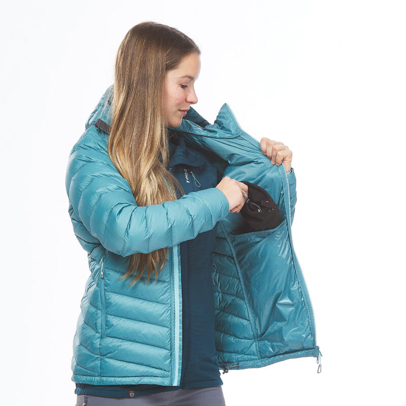 Women's Mountaineering Down Jacket - LIGHT MOUNTAINEERING - RASPBERRY ...