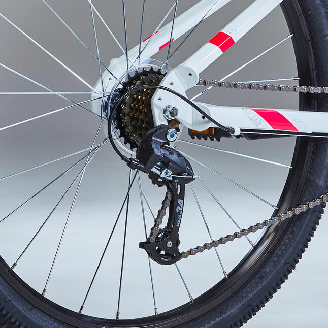 VÉLO VTT ST 100 FEMME BLANC ROSE 27,5" ROCKRIDER | Decathlon