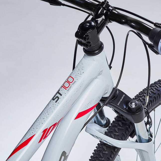 VÉLO VTT ST 100 FEMME BLANC ROSE 27,5" ROCKRIDER | Decathlon