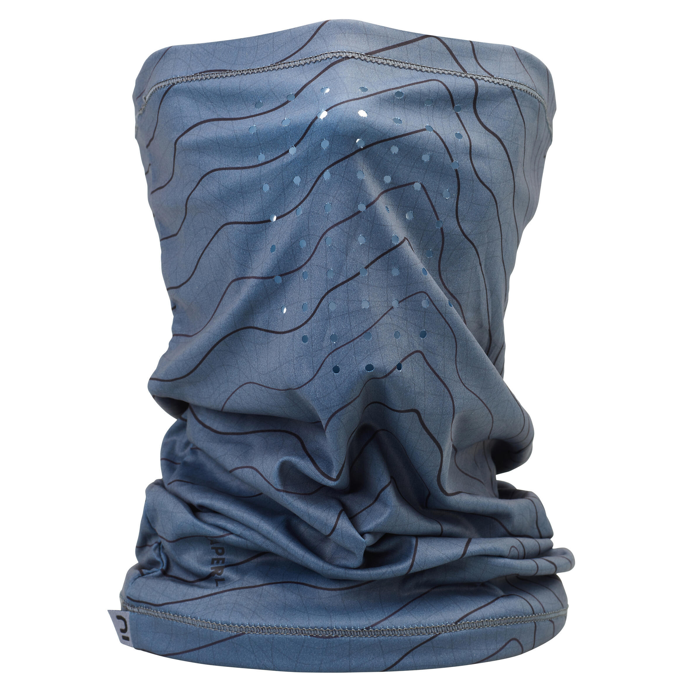 Fishing Neck Gaiter 500 ANTI-UV Grey Blue