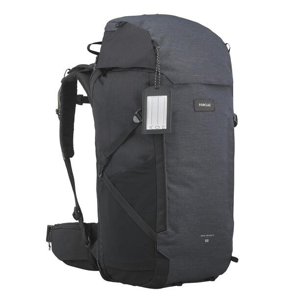 Trekking 50+6L Backpack Travel 900 - Black