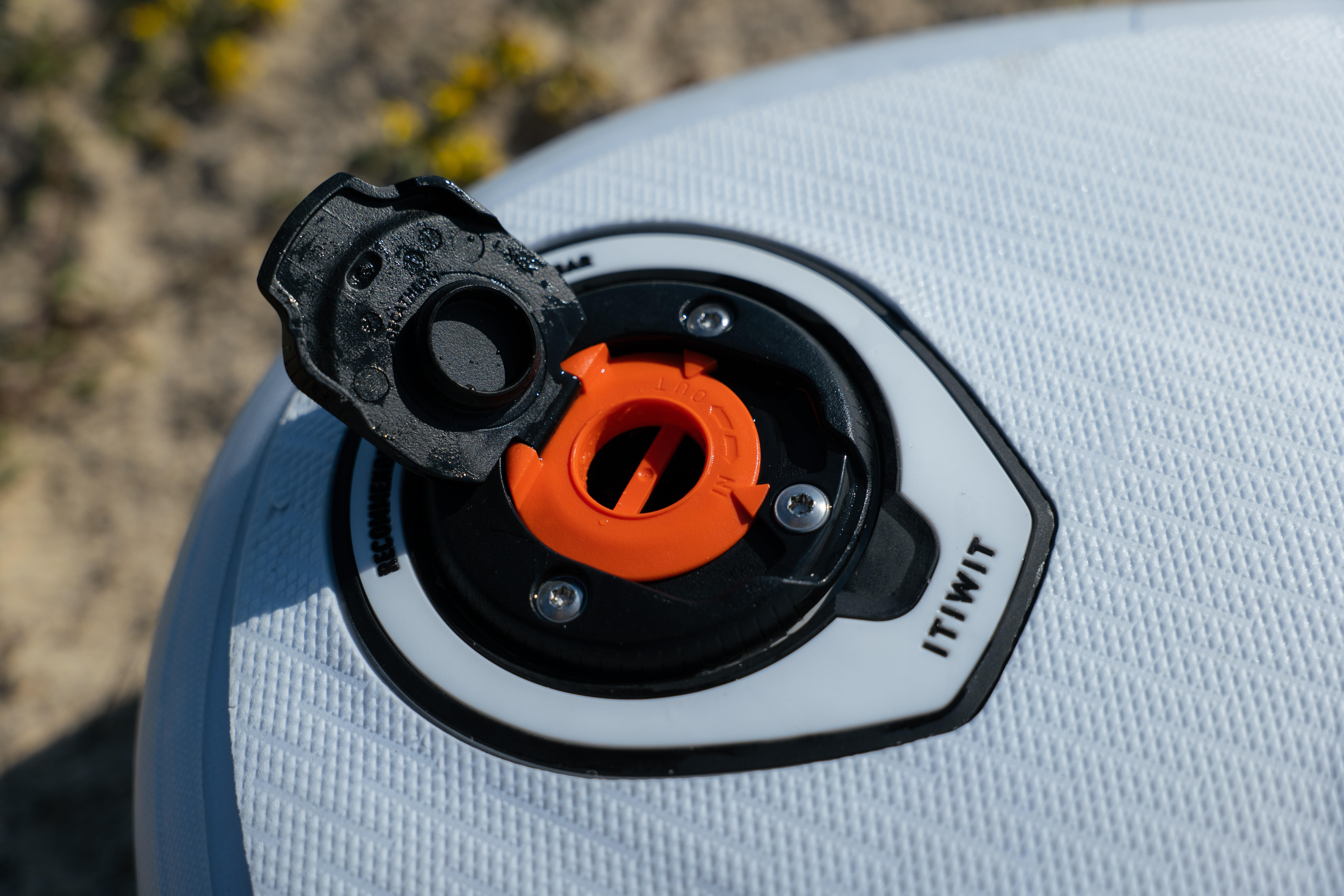 Inflatable Paddle Board - 500 Blue/Orange - Delicate blue, Papaya ...