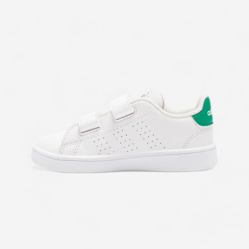 Turnschuhe Advantage weiß/grün ADIDAS - DECATHLON