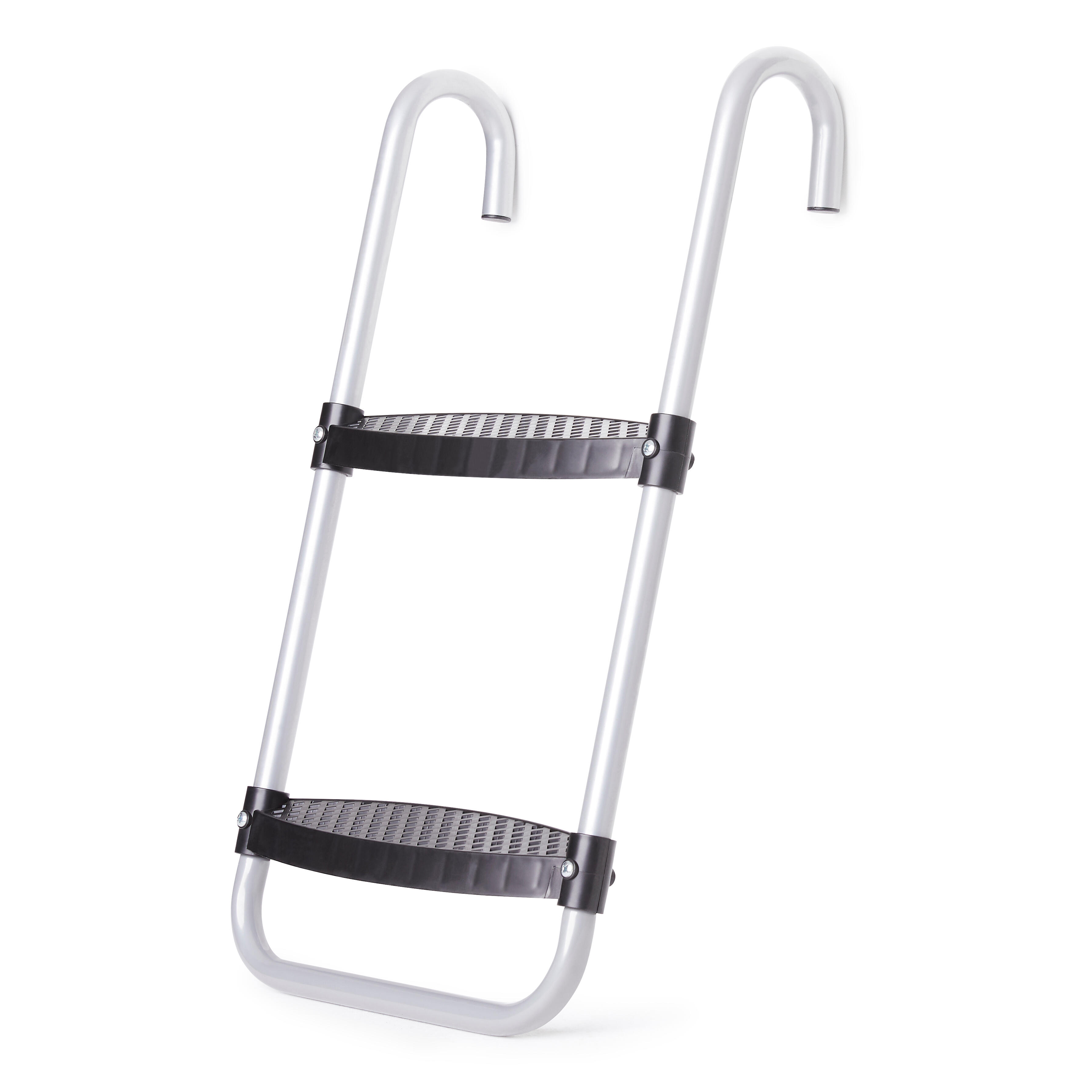 Trampoline 2-Step Ladder - Black, Pebble grey - Domyos - Decathlon