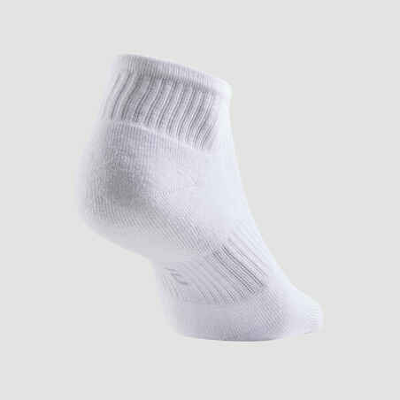 RS 500 Mid Sports Socks Tri-Pack - White - Decathlon