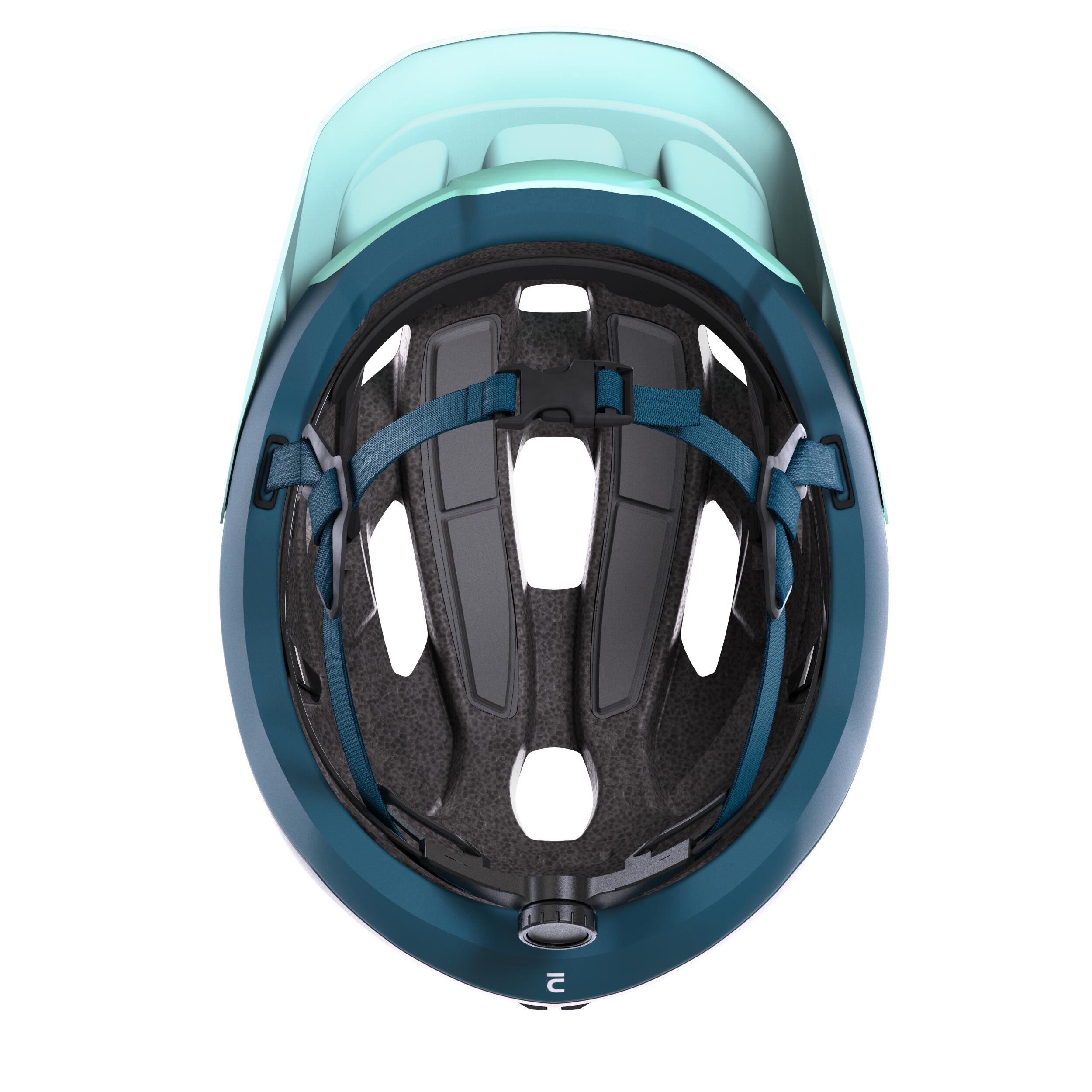 Mountain Bike Helmet - EXPL 500 - Bright blue, Pale mint - Rockrider ...