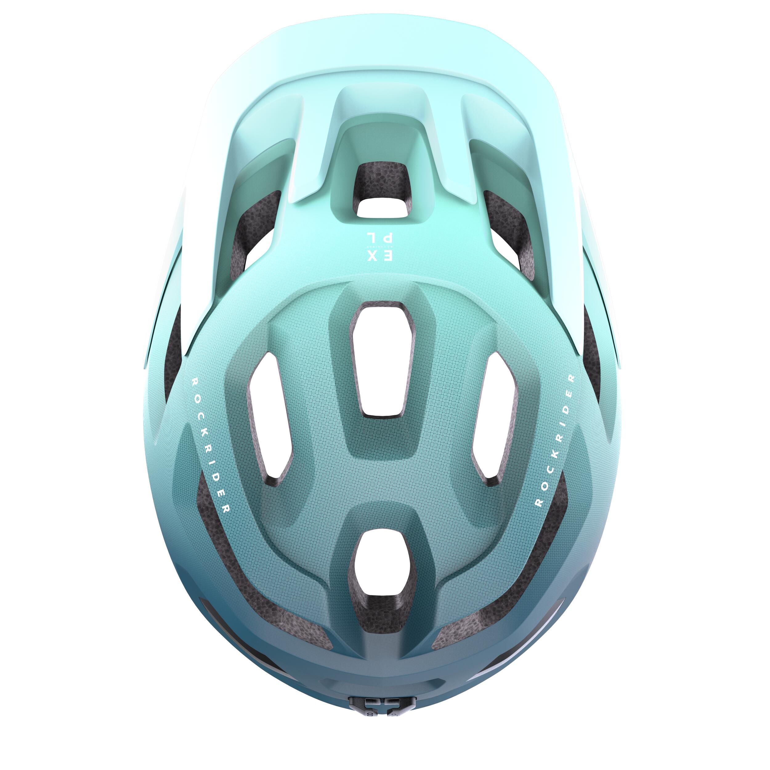 Mountain Bike Helmet - EXPL 500 - Bright blue, Pale mint - Rockrider ...