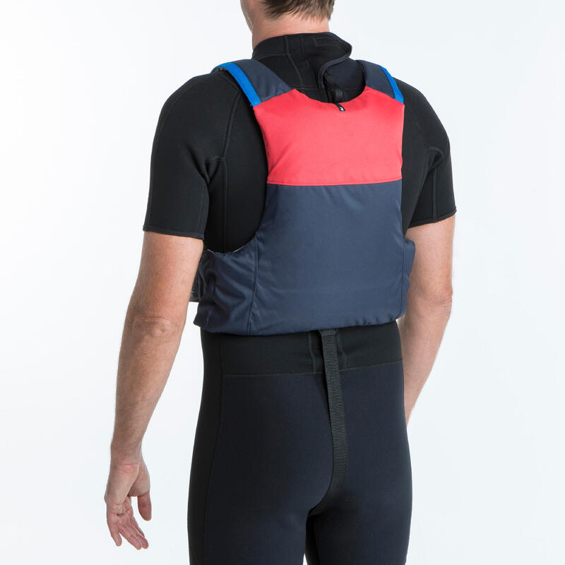 Buoyancy life jacket BA 50 Newtons Sailing club red and blue. TRIBORD ...