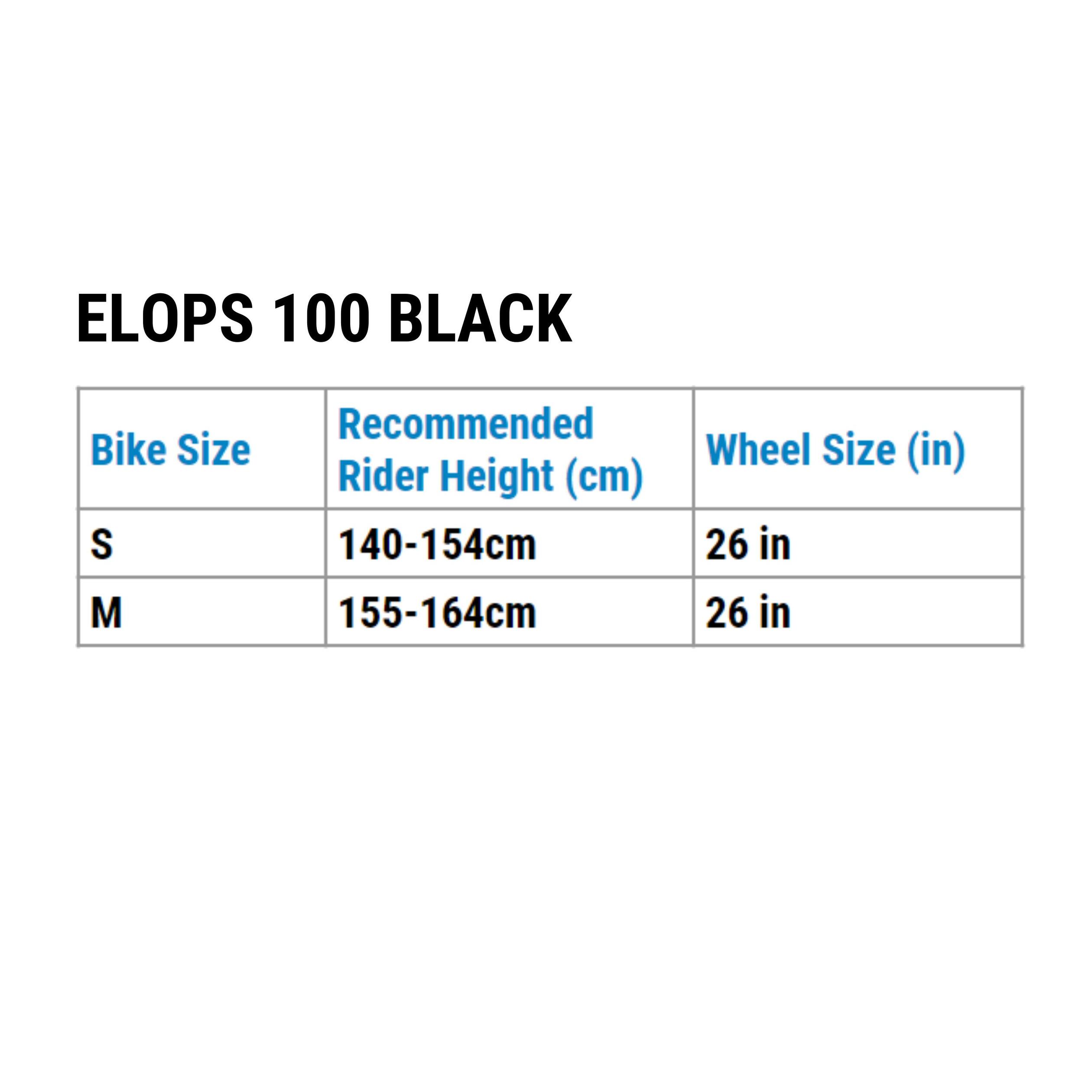 City Bike Elops 100 Low Frame 26in Single Speed - Black