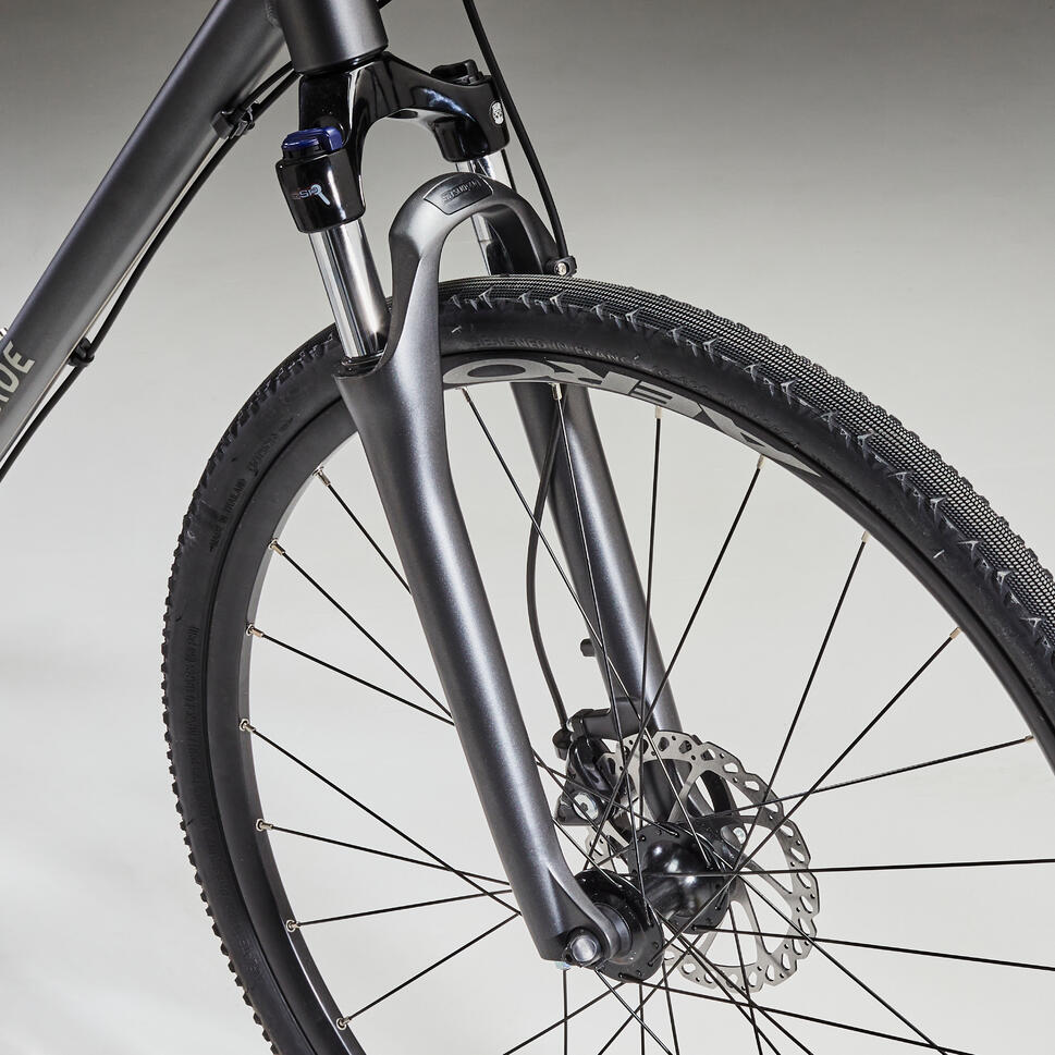 VELO TOUT CHEMIN RIVERSIDE 700 GRIS & VERT D'EAU RIVERSIDE | Decathlon