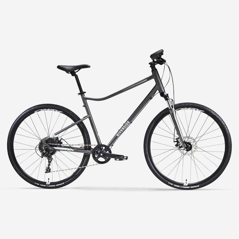 VELO TOUT CHEMIN RIVERSIDE 700 GRIS & ORANGE RIVERSIDE | Decathlon