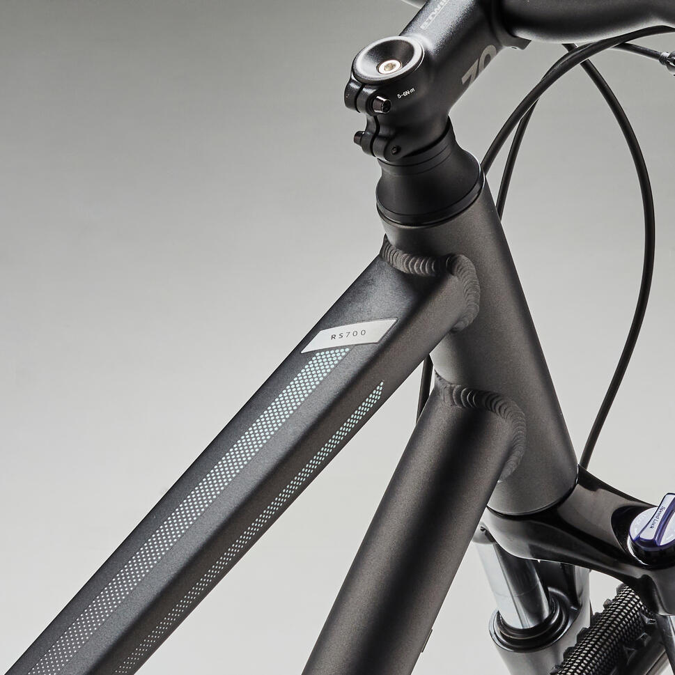 VELO TOUT CHEMIN RIVERSIDE 700 GRIS & ORANGE RIVERSIDE | Decathlon