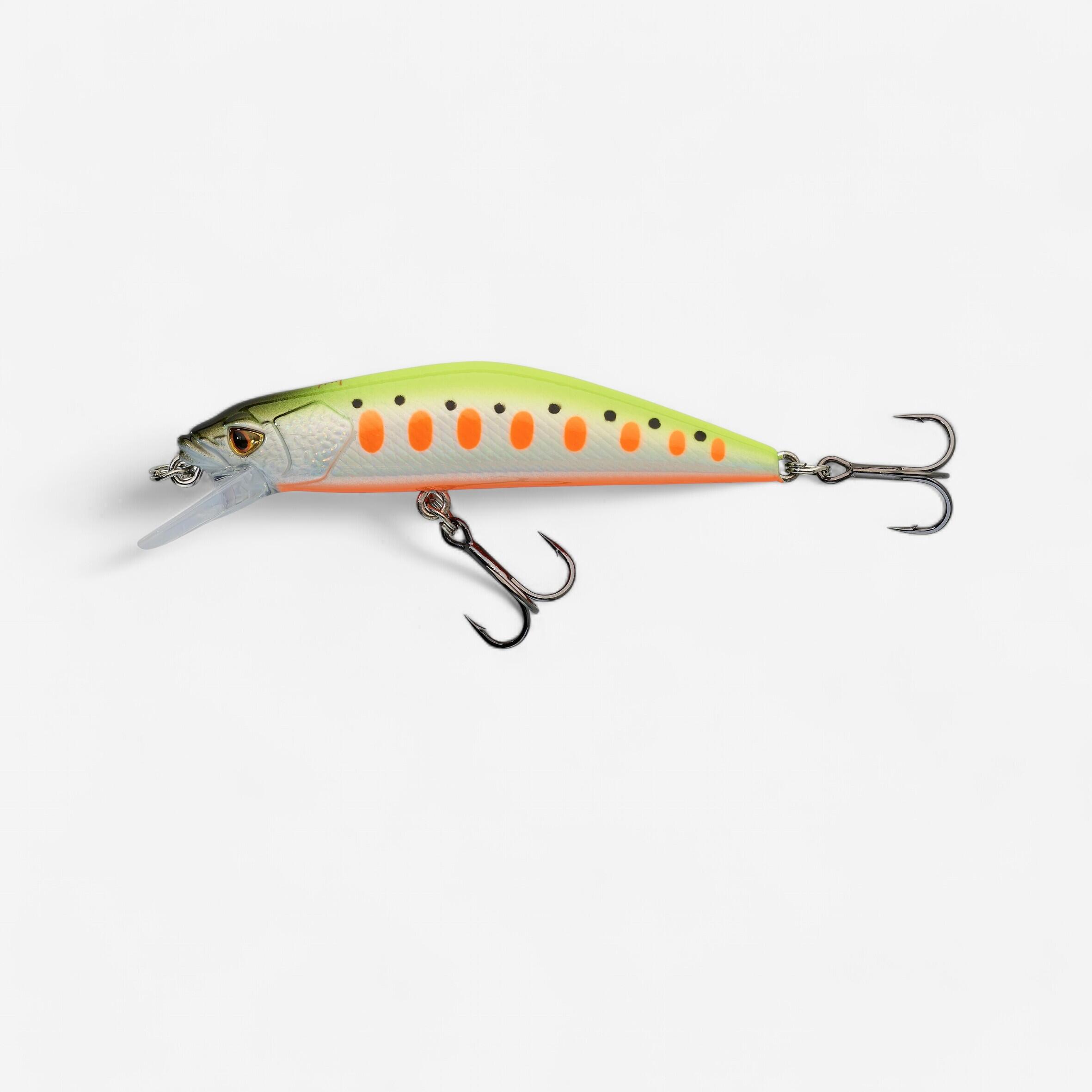 MINNOW HARD LURE FOR TROUT WXM MNWFS 70 US NEON YELLOW - Decathlon