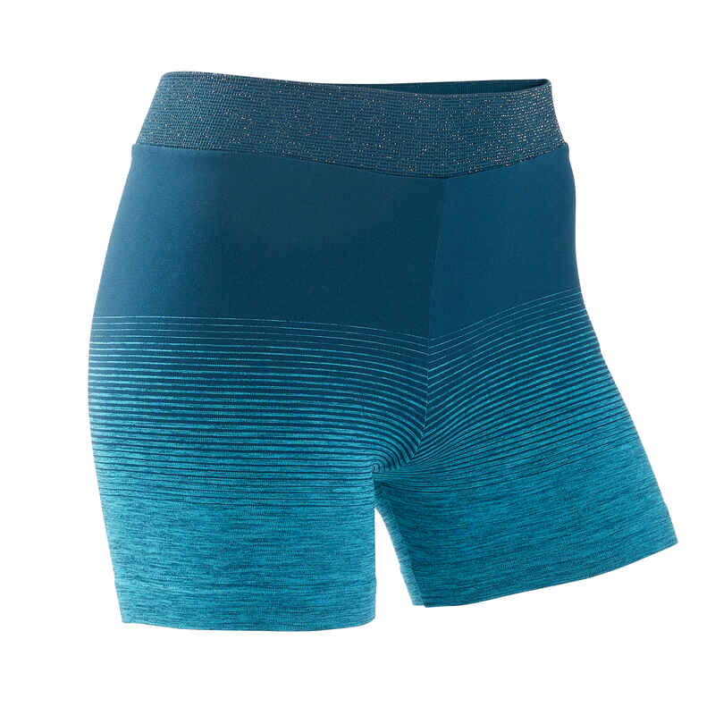 Girls' Gym Bike Shorts 580 - Teal - Decathlon