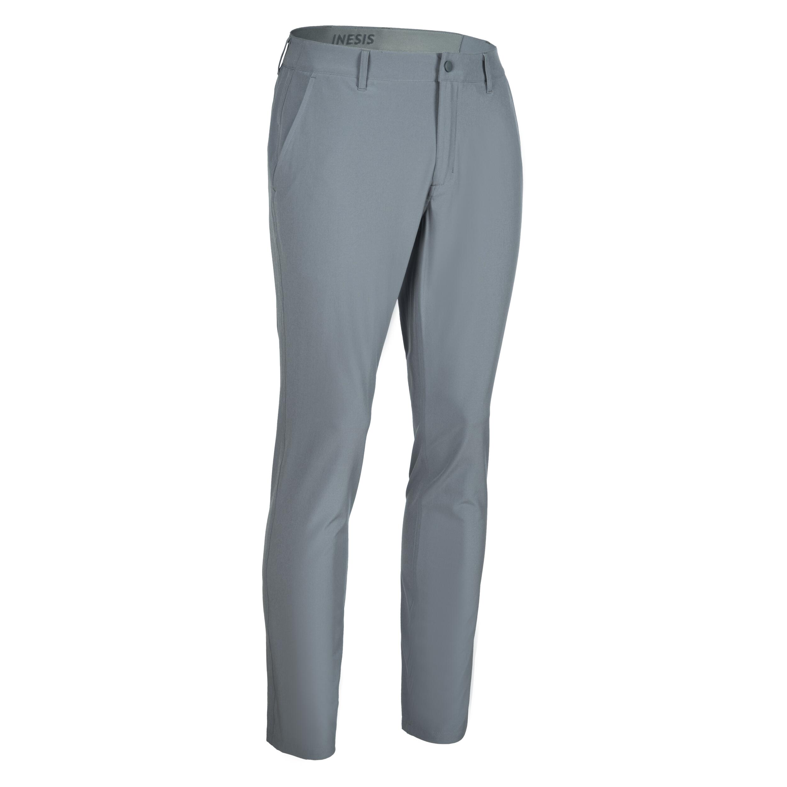 Men’s Golf Pants - WW 500 Grey - Pebble grey - Inesis - Decathlon