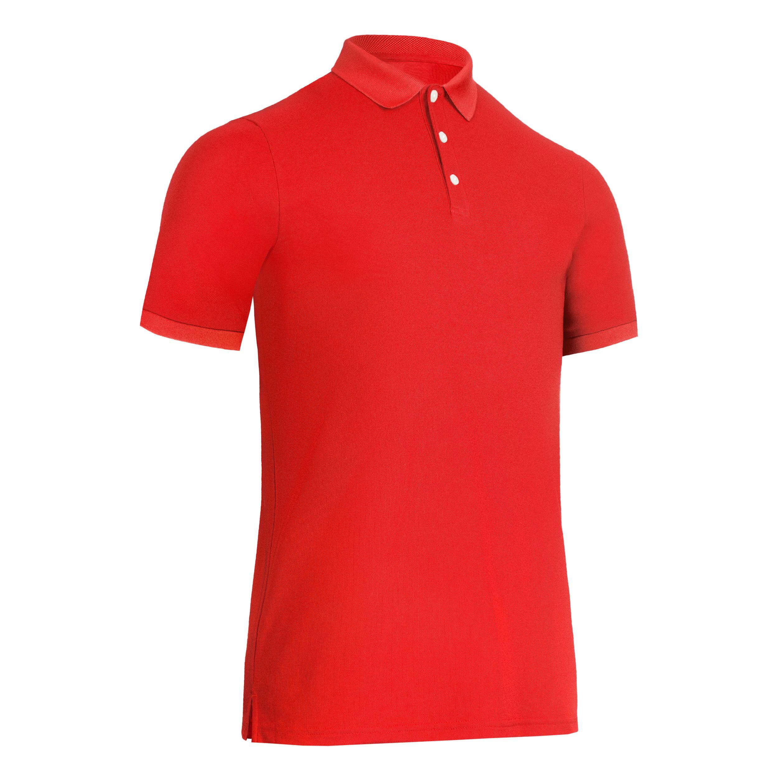 Mens Short Sleeved Golf Polo Shirt Ww500 Red