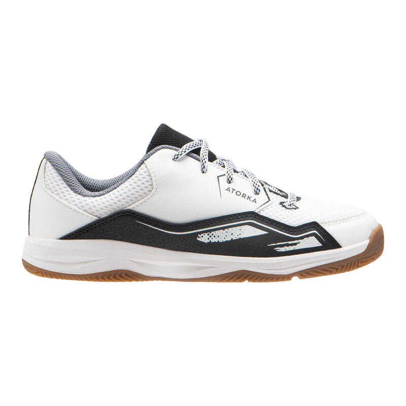 Chaussures de handball Enfant avec scratch - H100 noir blanc ATORKA ...
