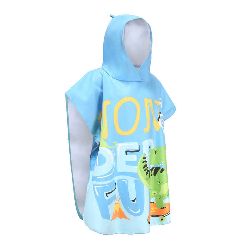 Swimming junior poncho shark blue - Décathlon