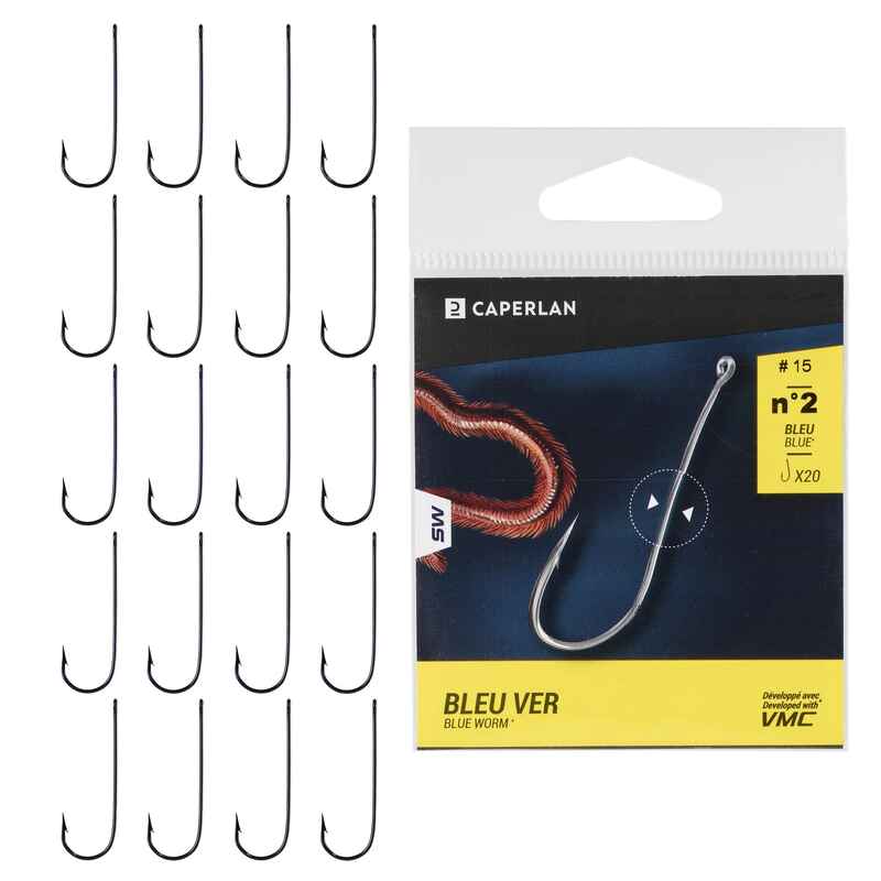 BLUE WORM eyelet hook for sea fishing - Decathlon