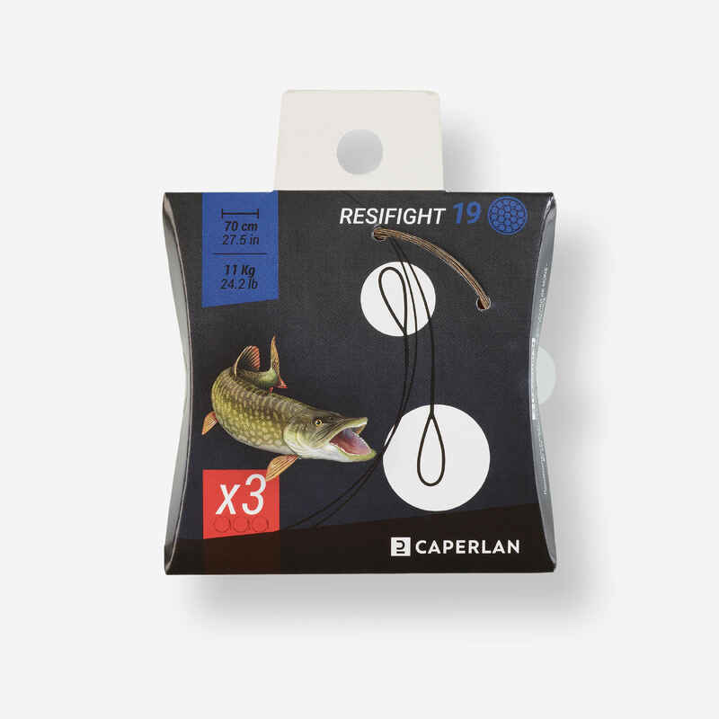 Predvez RESIFIGHT 19 s dve omče 11 kg za ribolov grabljivica - Decathlon