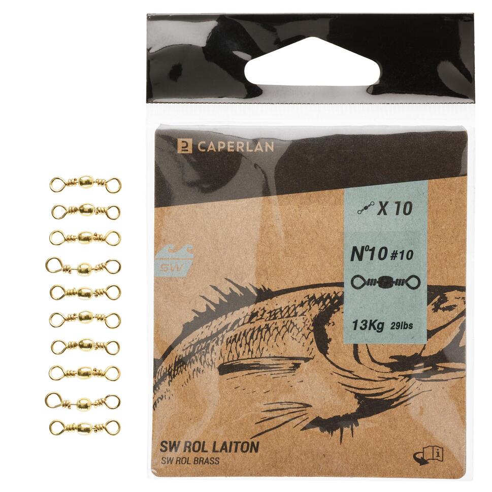 Tonwartel voor vissen Swivel brass SW x10 | CAPERLAN | Decathlon.nl