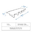 ฐานรองที่นอนสำหรับ 1 คนใช้ในการตั้งแคมป์รุ่น Basic Camp Bed ขนาด 60 ซม.