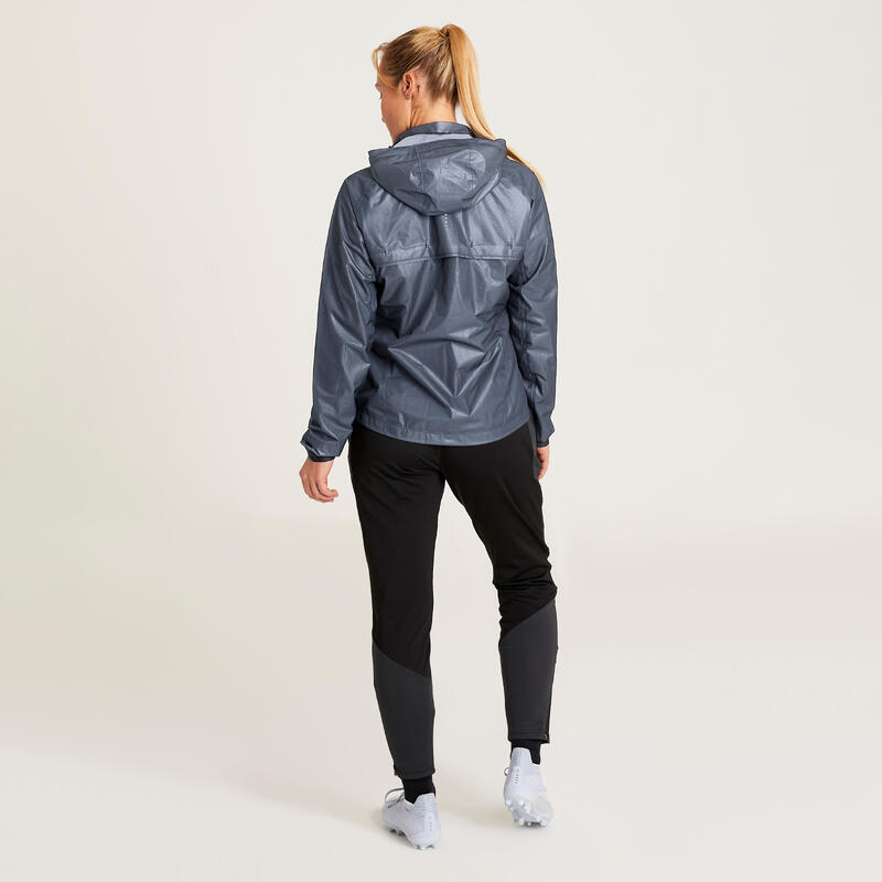Women's Football Rain Jacket - Black KIPSTA - Decathlon