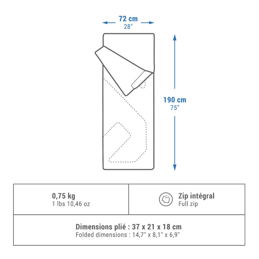 Camping Sleeping Bag Arpenaz 20°