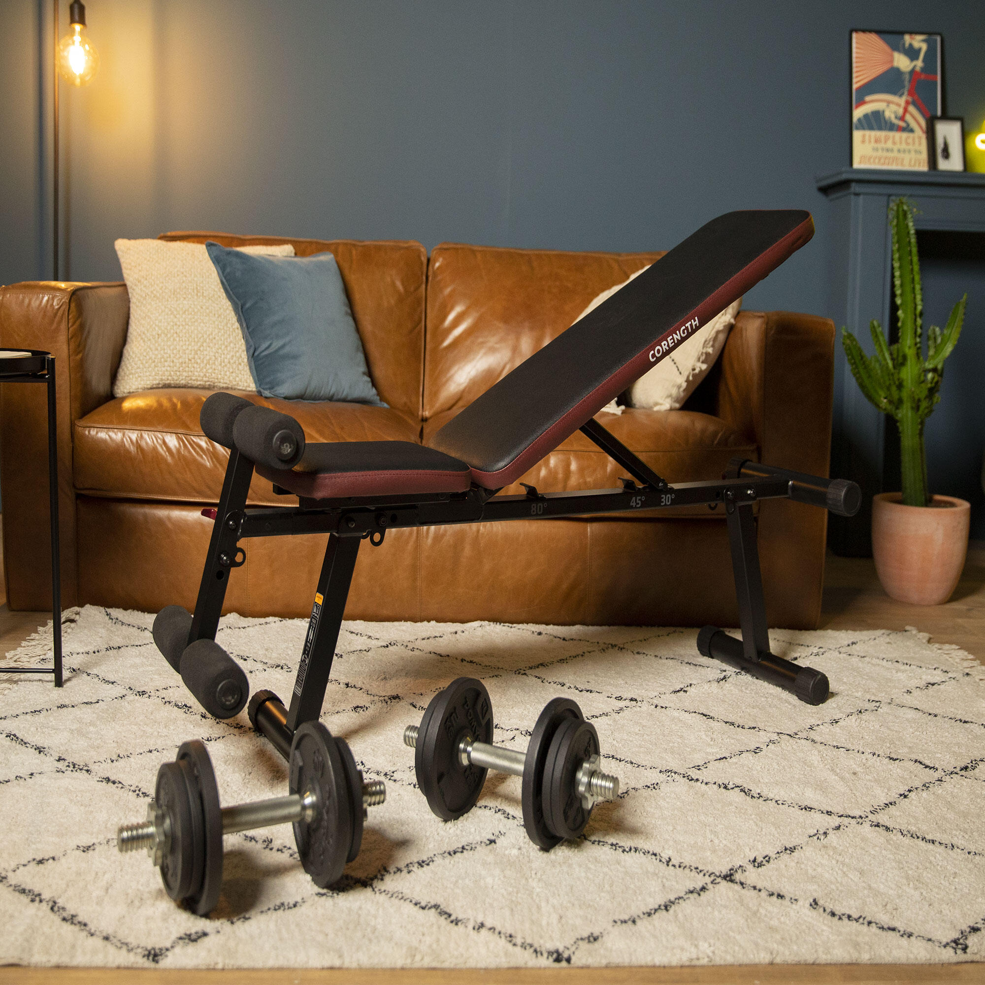 Folding Incline Decline Abs Weights Bench