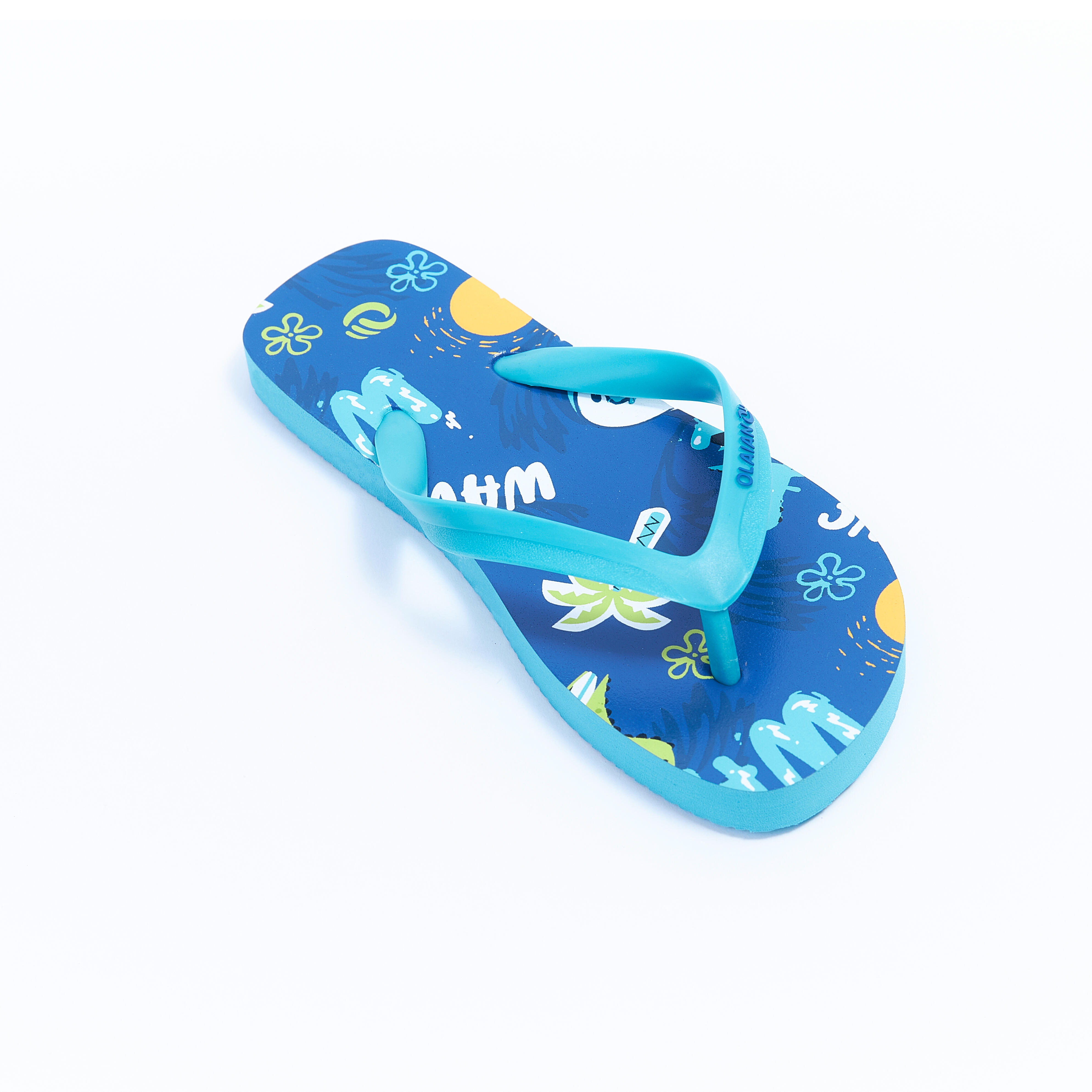 Buy's surfing flip-flops dinosaur blue