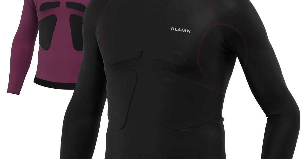 OLAIAN UV-SHIRT SURF-TOP HERREN SCHWARZ/ROT