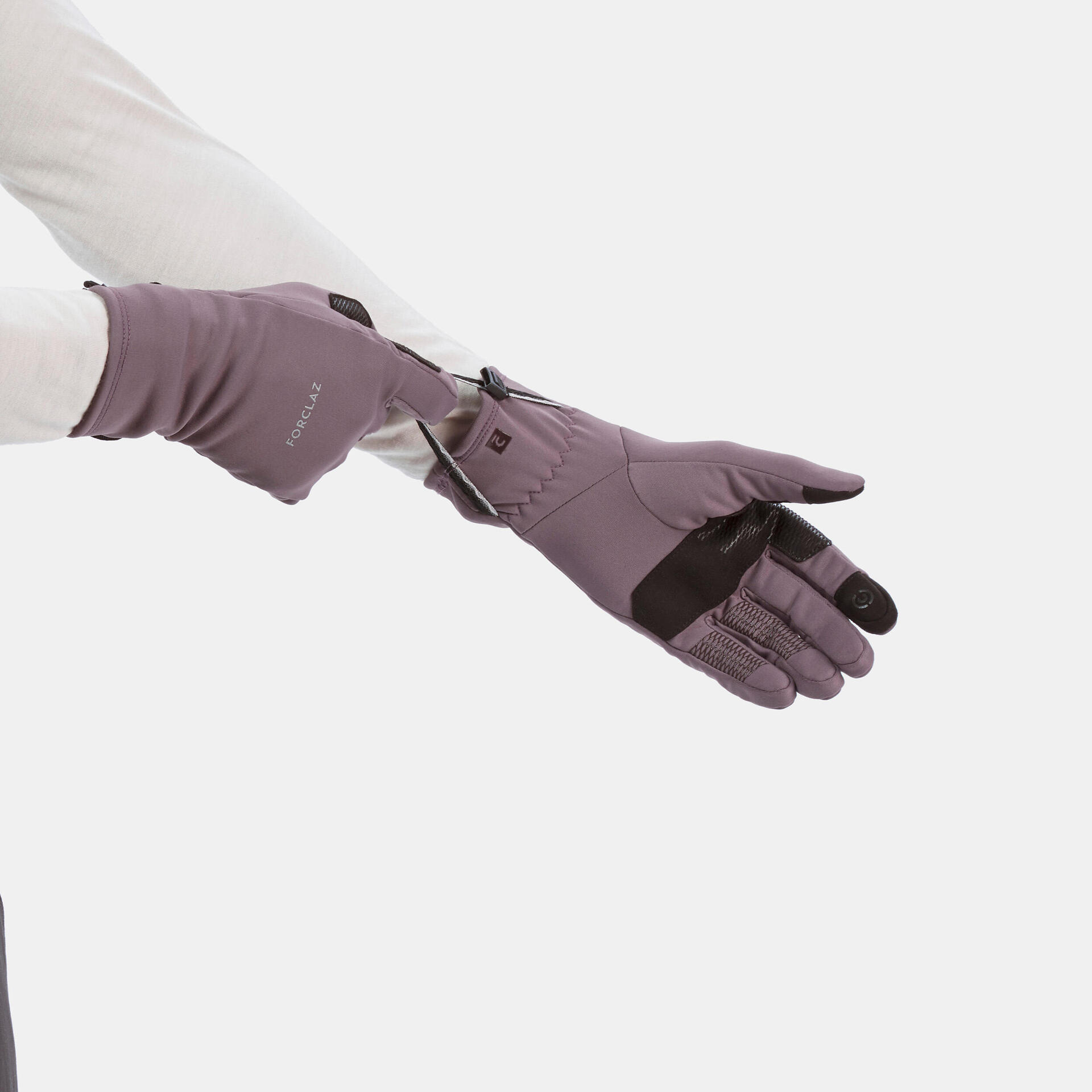 Adults’ trekking tactile stretch gloves, MT500 - Brown