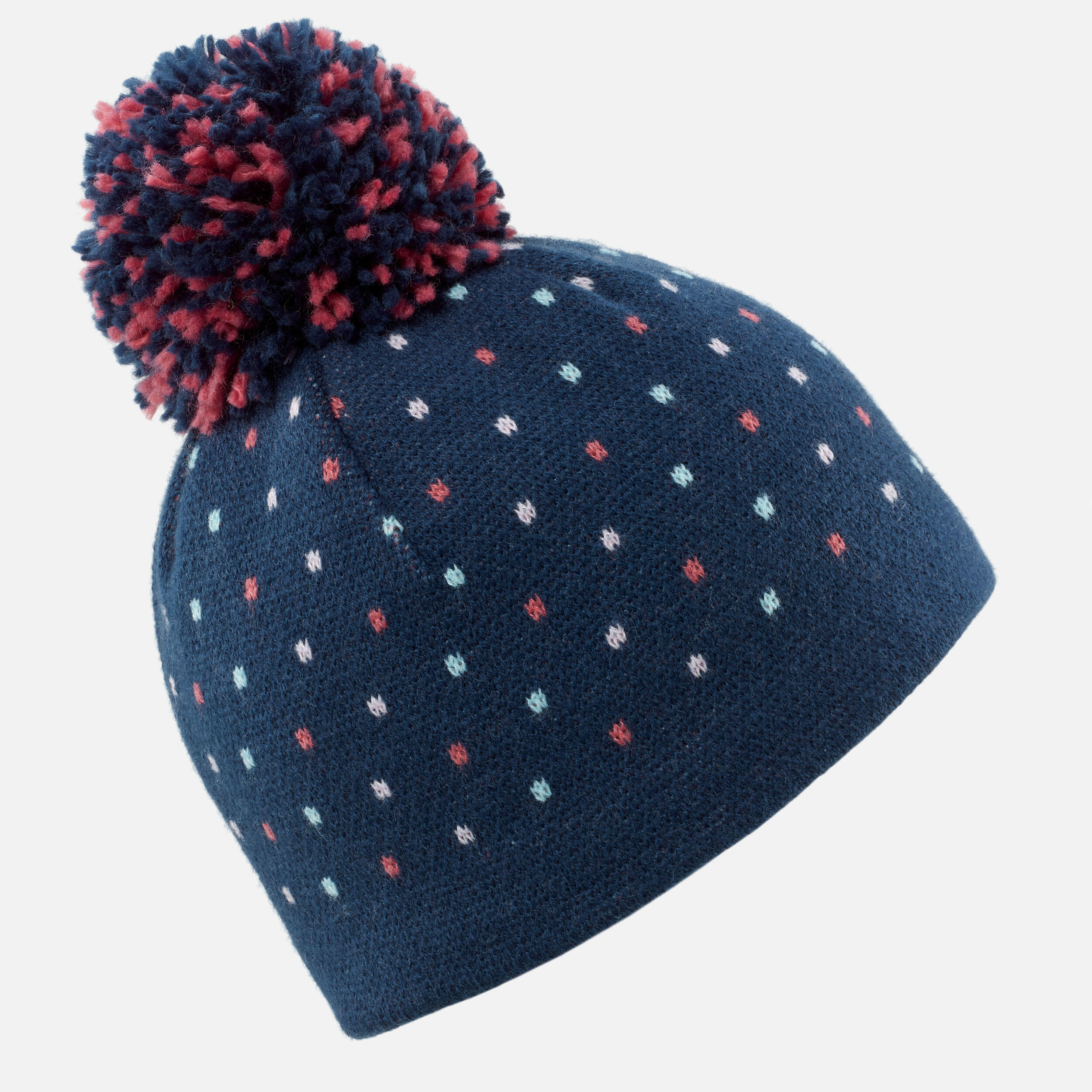 Beebide suusatamise/kelgutamise müts ja sall WARM, tumesinine roosade ...