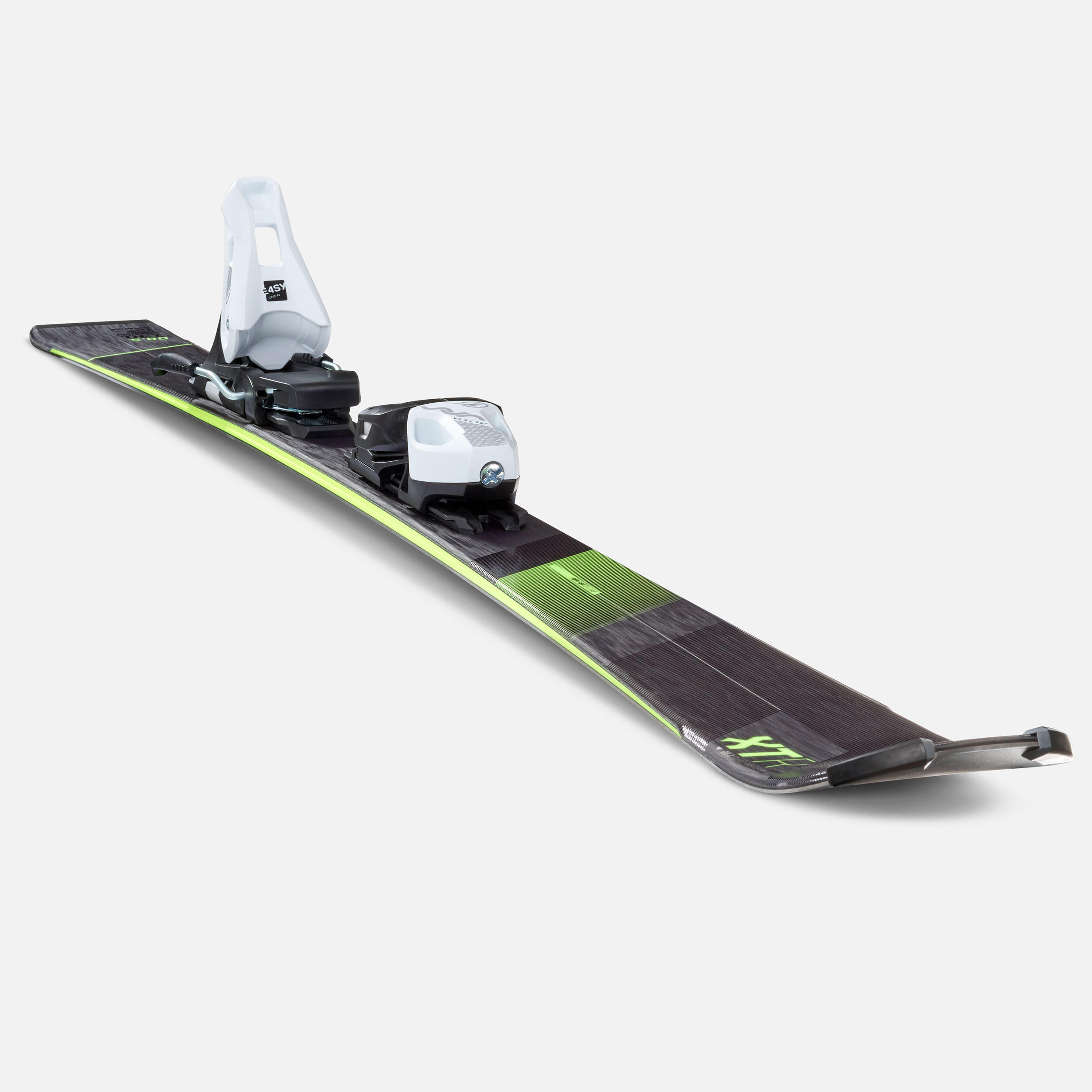 SKI ALPIN ENFANT AVEC FIXATION - BOOST 900 JR - NOIR / JAUNE WEDZE ...