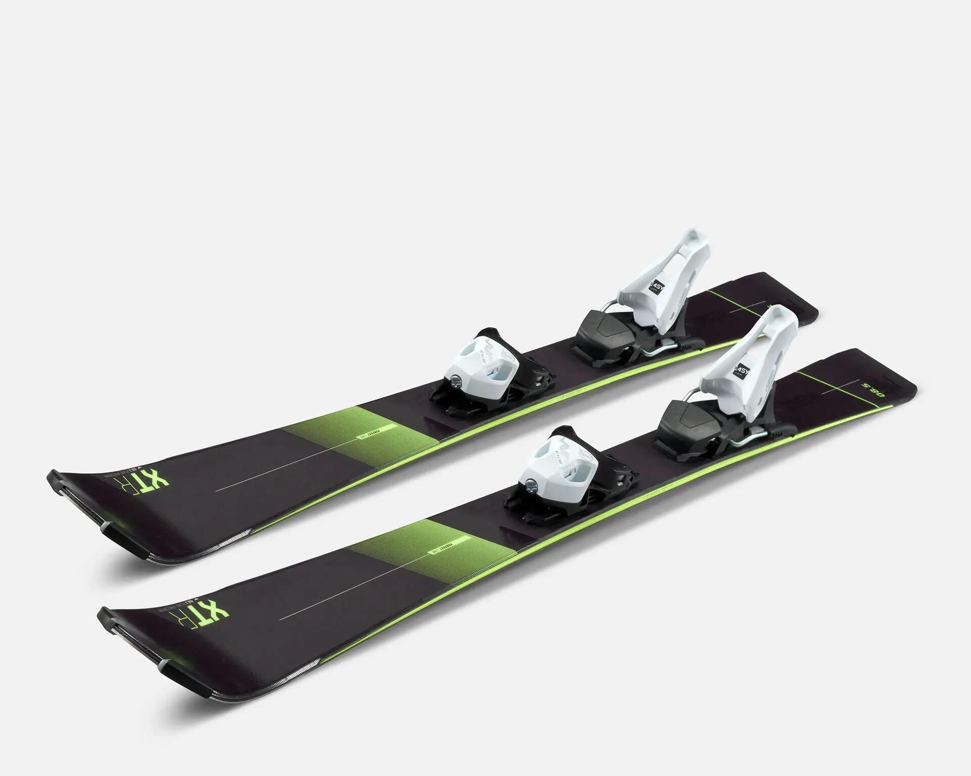 JR DOWNHILL SKI WITH BINDINGD - BOOST 900 - BLACK/YELLOW WEDZE | Decathlon