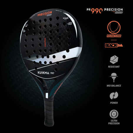 Adult padel racket pr 990 precision hard - Decathlon