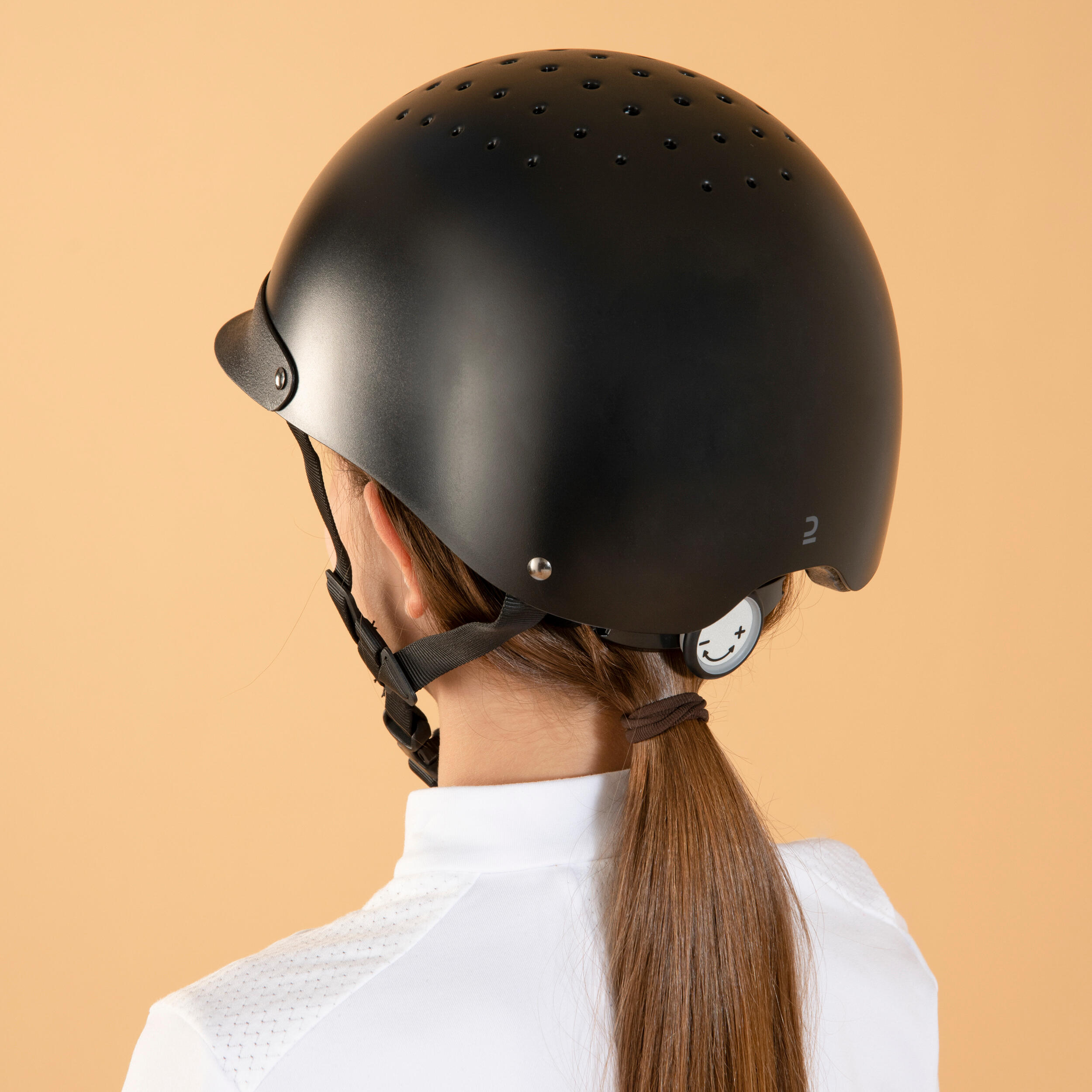 Horse Riding Helmet - 100 Black - graphite black - Fouganza - Decathlon