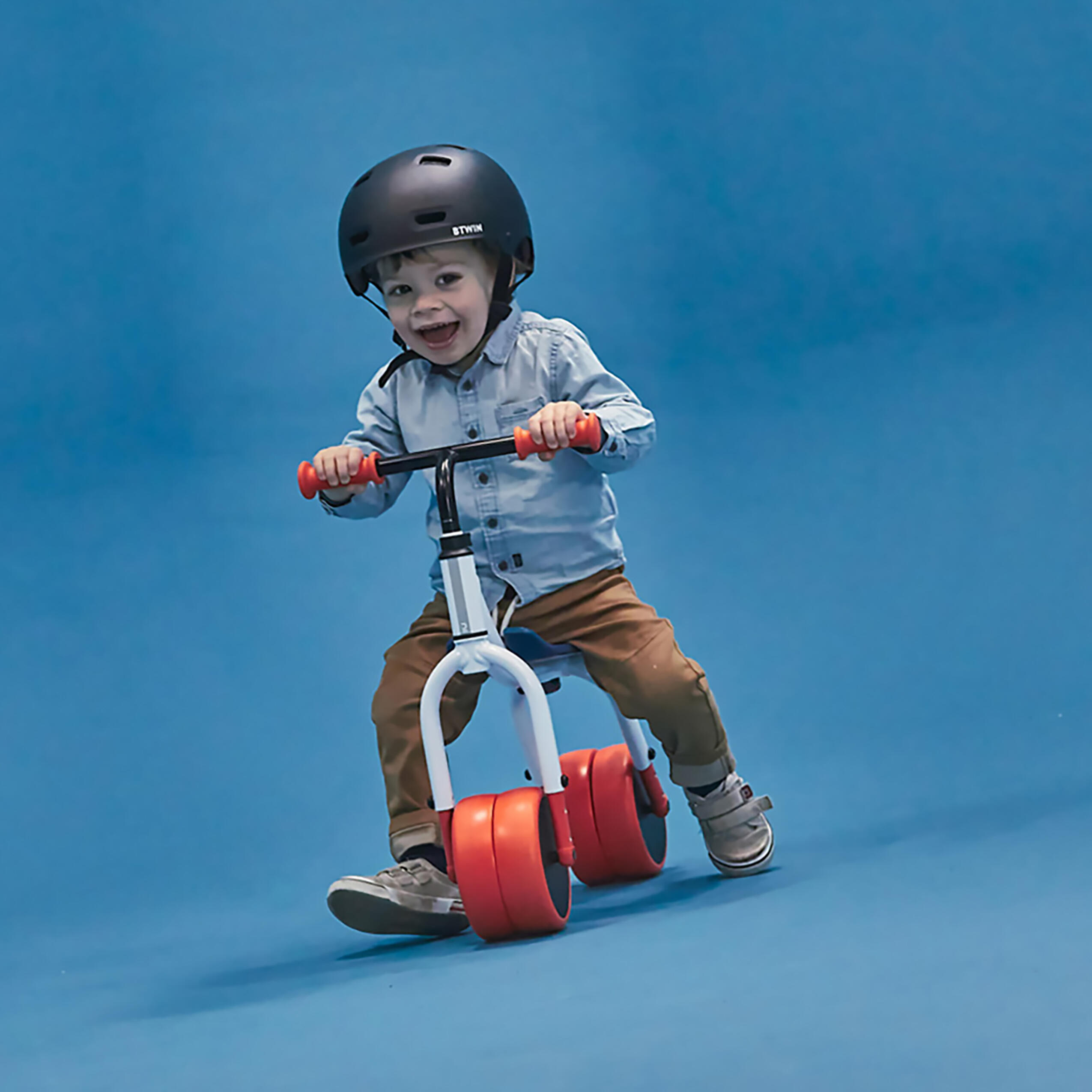 Kids’ Convertible 2-in-1 Ride-On to Balance Bike - Snow white, Papaya orange, Pale mint - Btwin ...