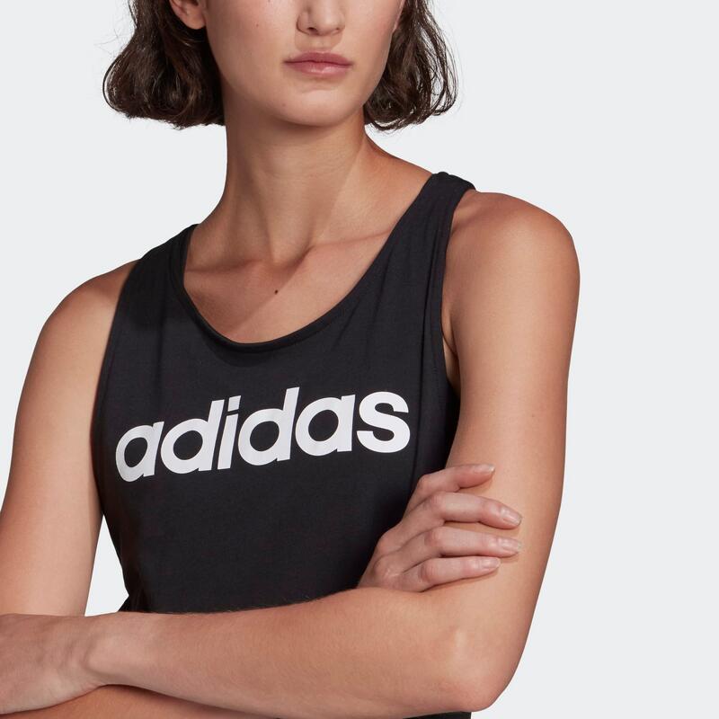 Women's Fitness Tank Top Linear - Black ADIDAS - Decathlon